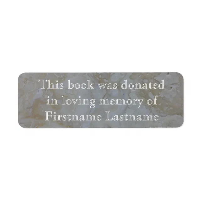 Book Donation Sticker Travertine | Zazzle