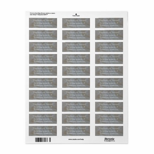Book Donation Sticker Travertine | Zazzle
