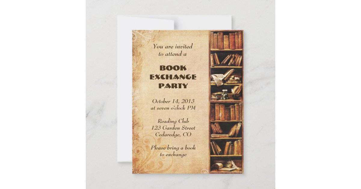 Book Exchange Invitation | Zazzle