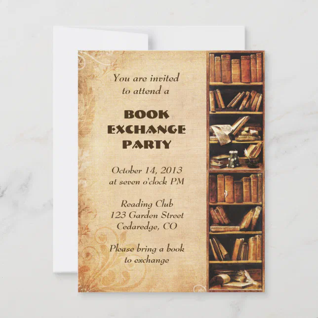 Book Exchange Invitation | Zazzle