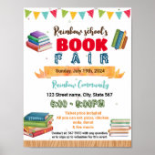Book Fair school event template Poster | Zazzle