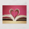 Book Heart Postcard | Zazzle