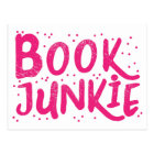 Funny Book Junkie Reading Gift Postcard | Zazzle.com