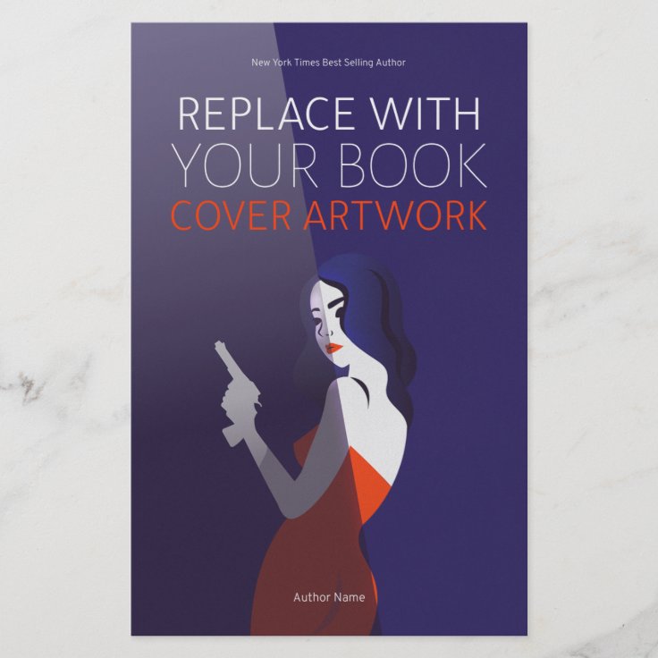 Book Launch | Author Cover Artwork Promotional Flyer | Zazzle