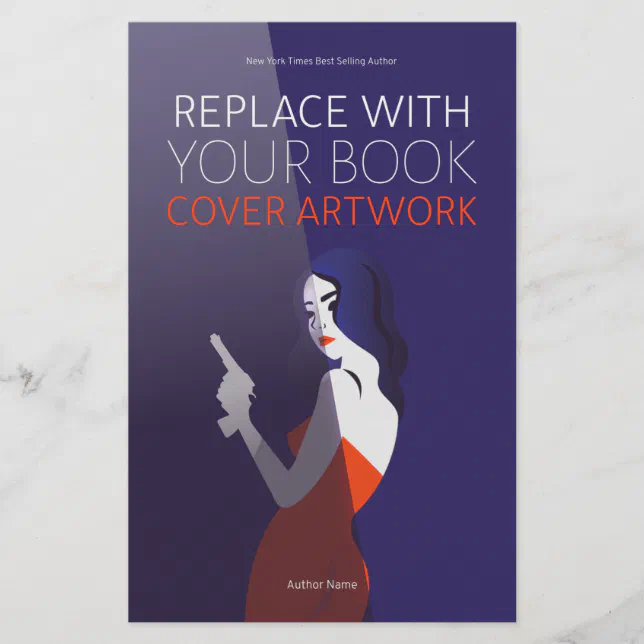 Book Launch | Author Cover Artwork Promotional Flyer | Zazzle