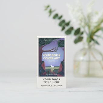 Book Launch | Author Promotional Book Cover Business Card | Zazzle