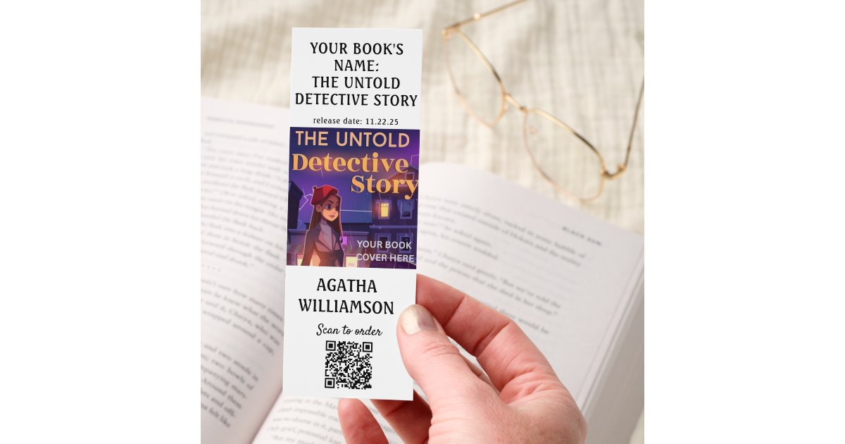 Book Launch Author Promotional Bookmarks | Zazzle