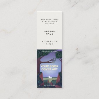 Book Launch Author Promotional Mini Bookmark Card | Zazzle