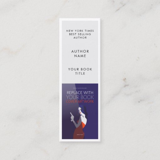 Book Launch Author Promotional Mini Bookmark Card | Zazzle