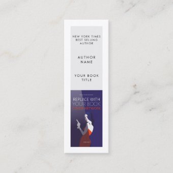 Book Launch Author Promotional Mini Bookmark Card | Zazzle