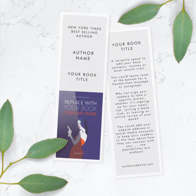 Book Launch Author Promotional Mini Bookmark Card | Zazzle
