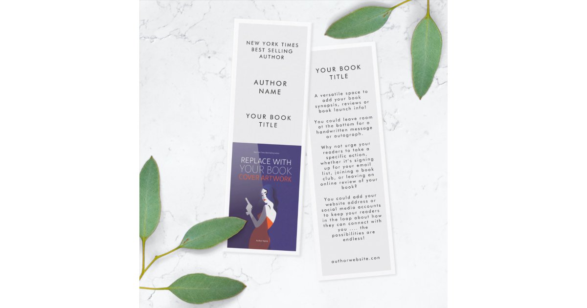 Book Launch Author Promotional Mini Bookmark Card | Zazzle
