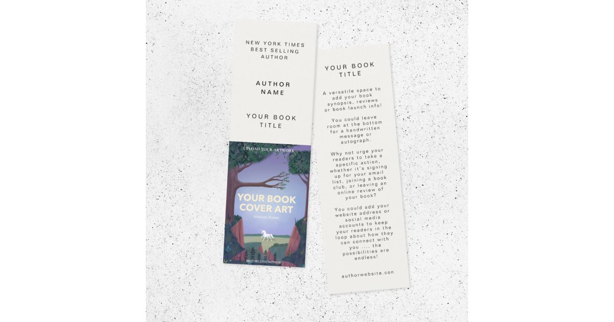 Book Launch Author Promotional Mini Bookmark Card | Zazzle
