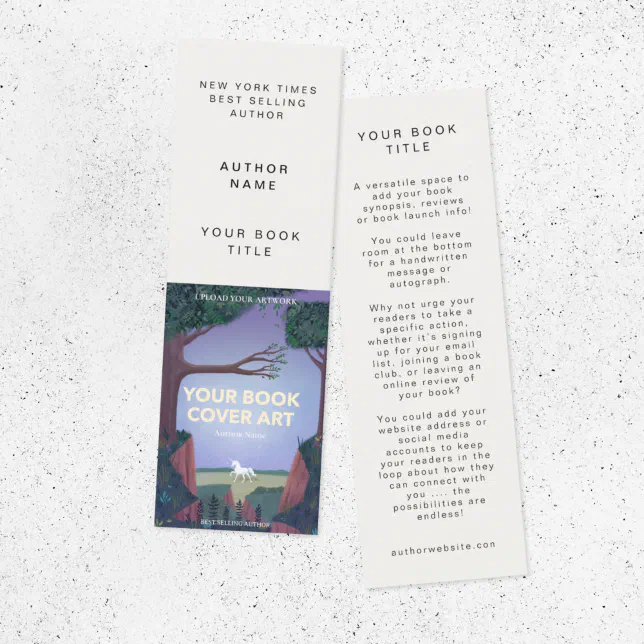 Book Launch Author Promotional Mini Bookmark Card | Zazzle