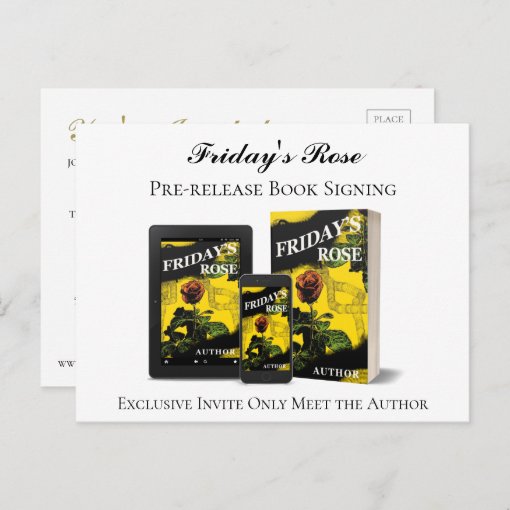Book Launch Invite Only Signing Party Invitation | Zazzle