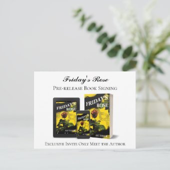 Book Launch Invite Only Signing Party Invitation | Zazzle