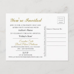 Book Launch Invite Only Signing Party Invitation | Zazzle
