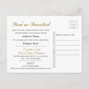 Book Launch Invite Only Signing Party Invitation | Zazzle