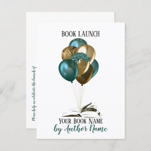 Book Launch Party Invitation Postcard | Zazzle