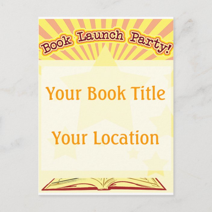 Book Launch Party Invitation Postcard | Zazzle.com