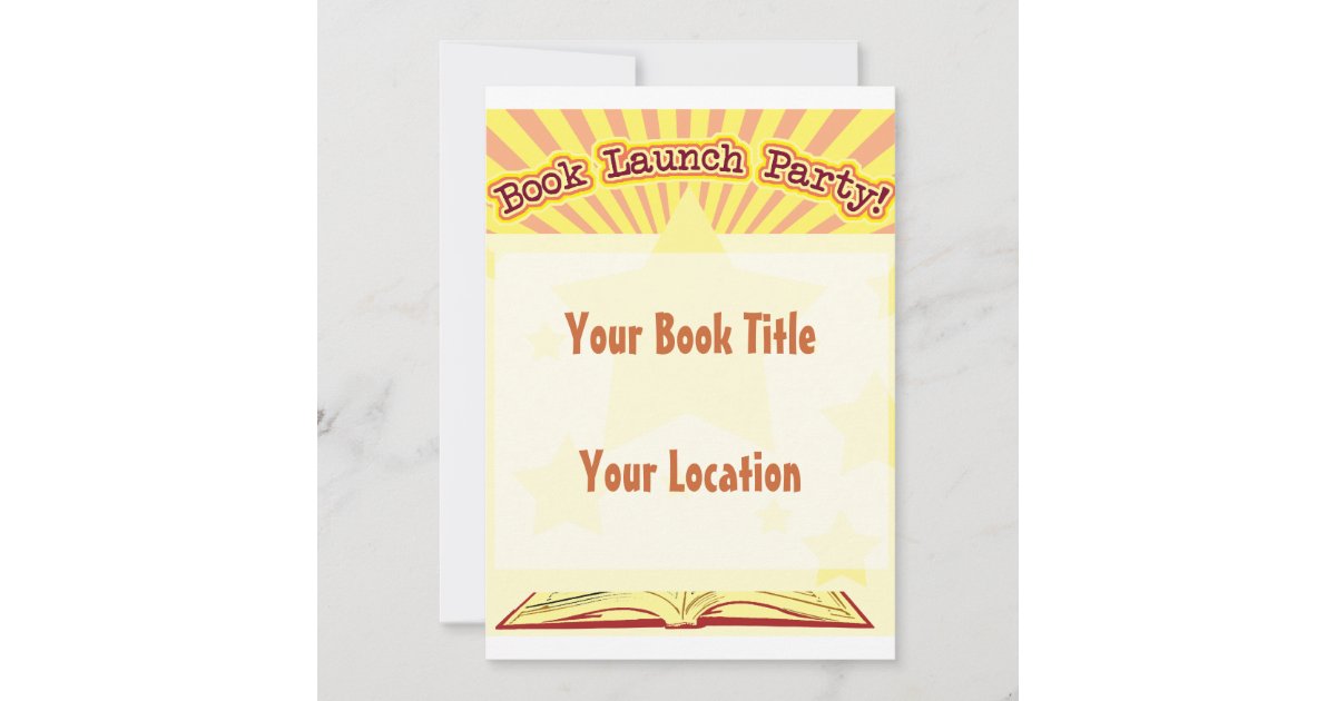Book Launch Party Invite | Zazzle