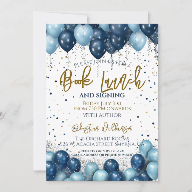 Book Launch Signing Party Invitation | Zazzle