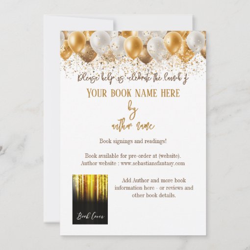 Book Launch Signing Party Invitation | Zazzle