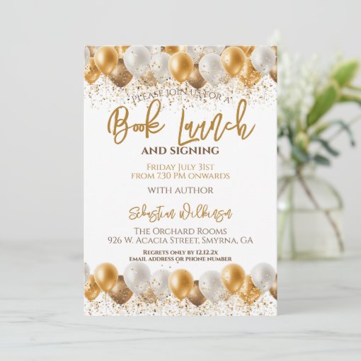 Book Launch Signing Party Invitation | Zazzle