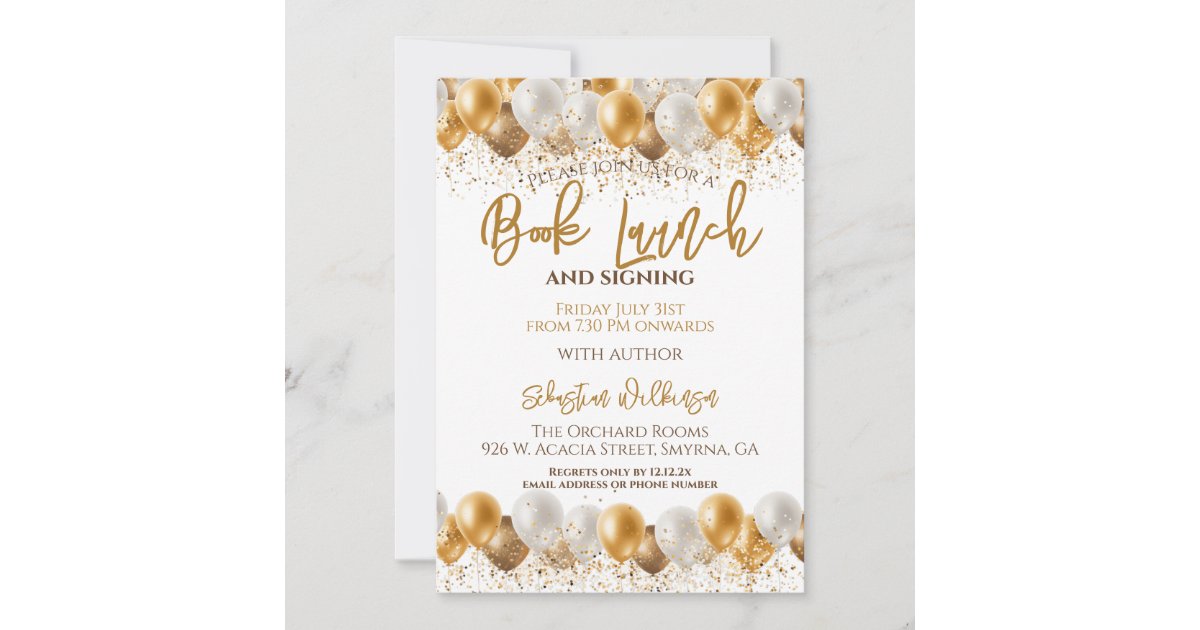 Book Launch Signing Party Invitation | Zazzle