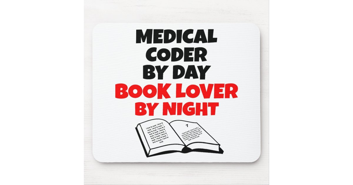 Book Lover Medical Coder Mouse Pad | Zazzle