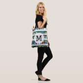 Book Lover Monogram Bag, library bookshelf Tote Bag | Zazzle