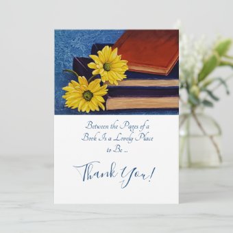 Book Lovers Thank You Card | Zazzle