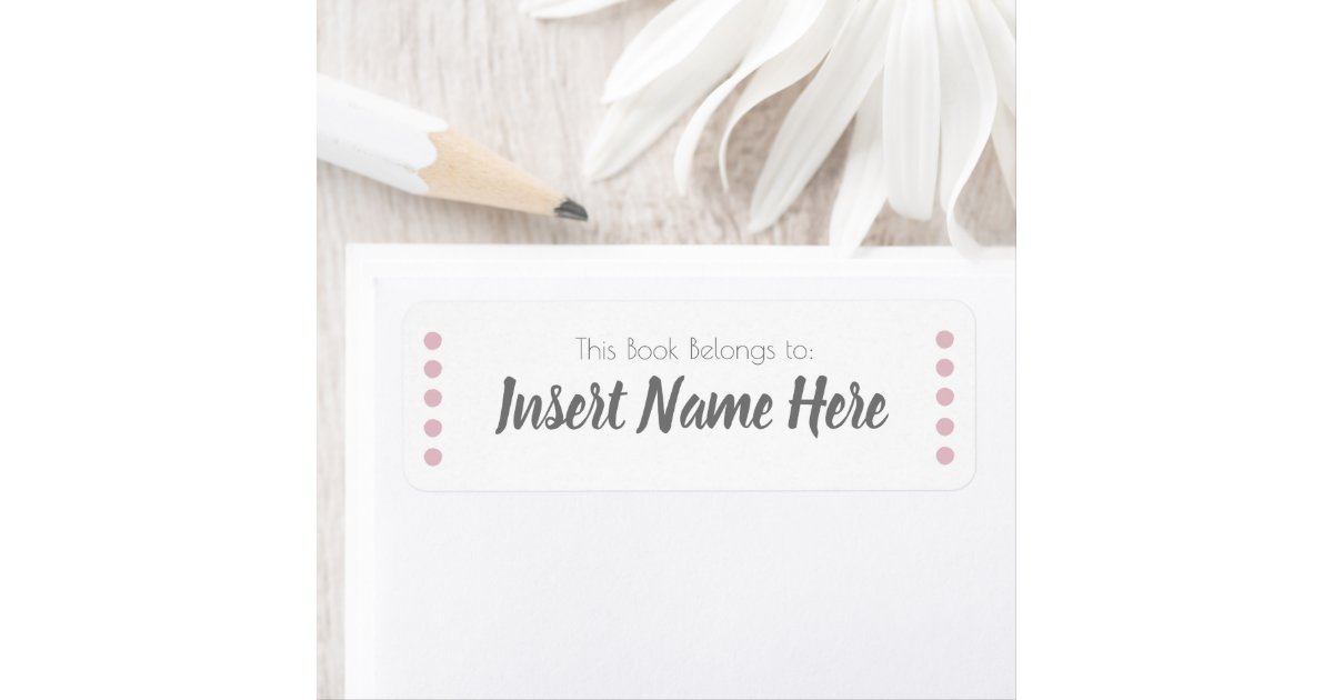 Book Name Label | Zazzle