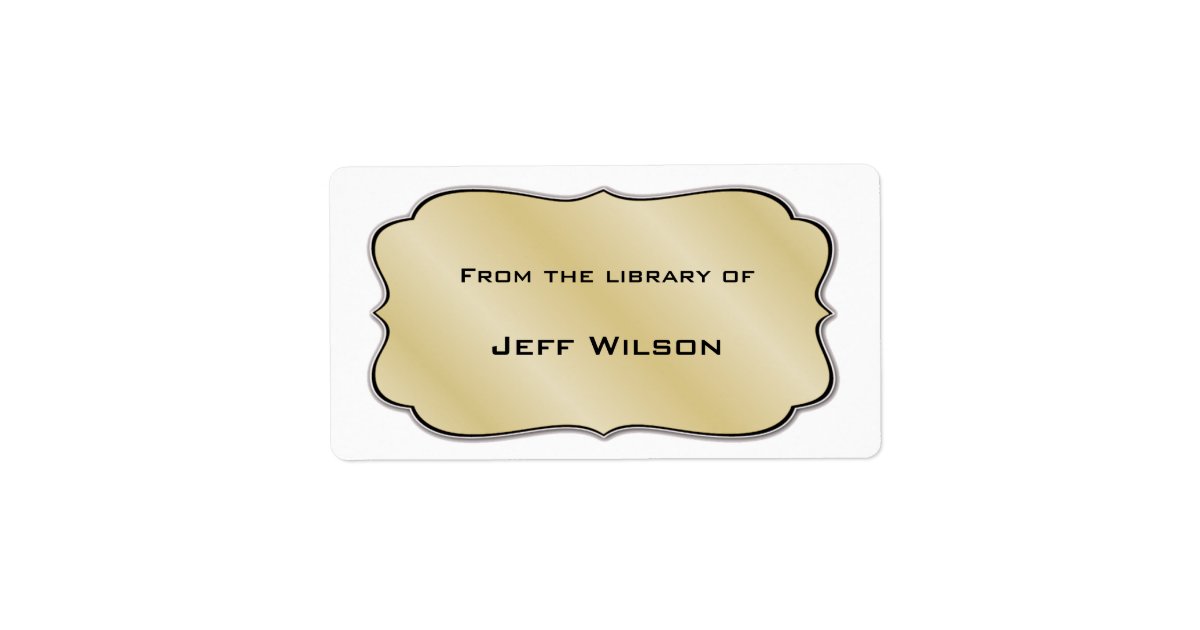 Book Nameplate Labels | Zazzle
