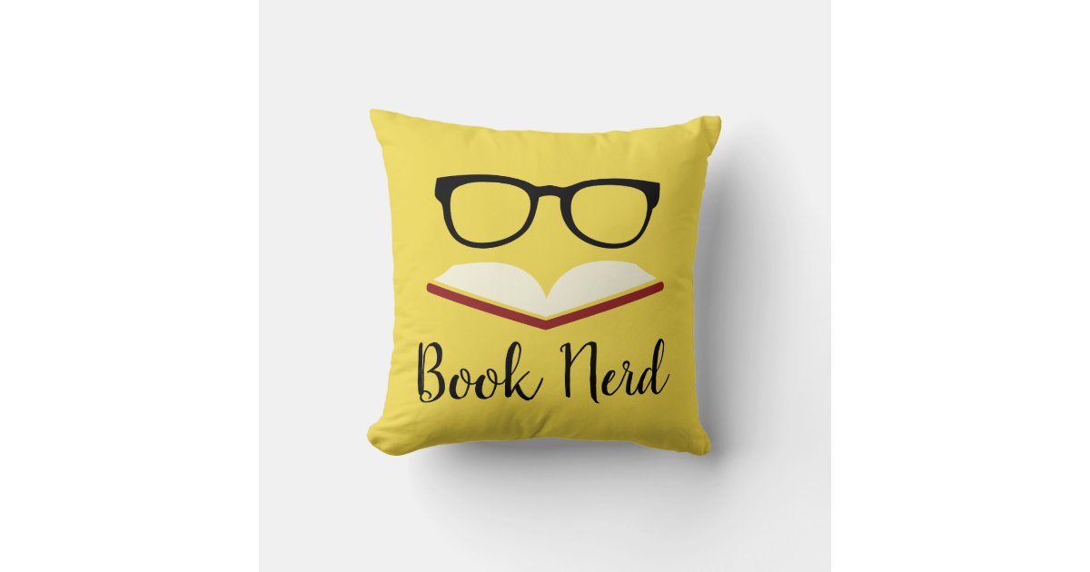 Book Nerd Throw Pillow | Zazzle