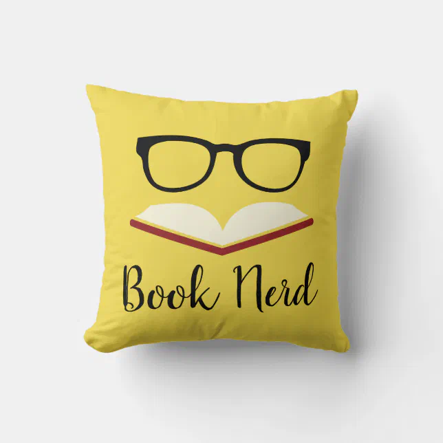 Book Nerd Throw Pillow | Zazzle