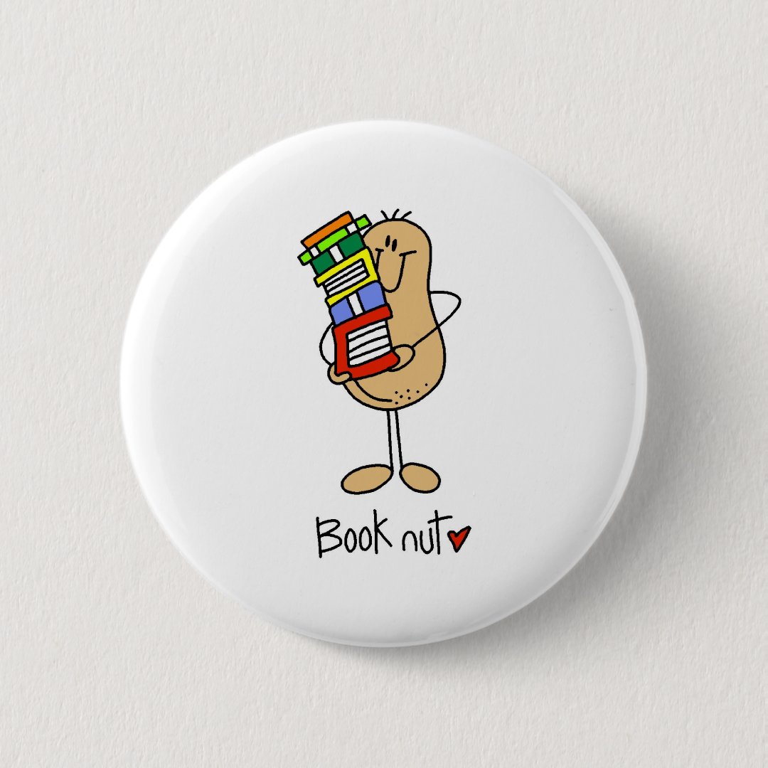 Book Nut Button | Zazzle