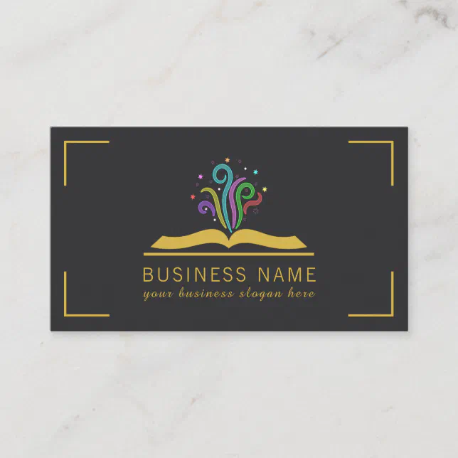 Book of Dreams Magic Fantasy Writer Bookstore Business Card | Zazzle
