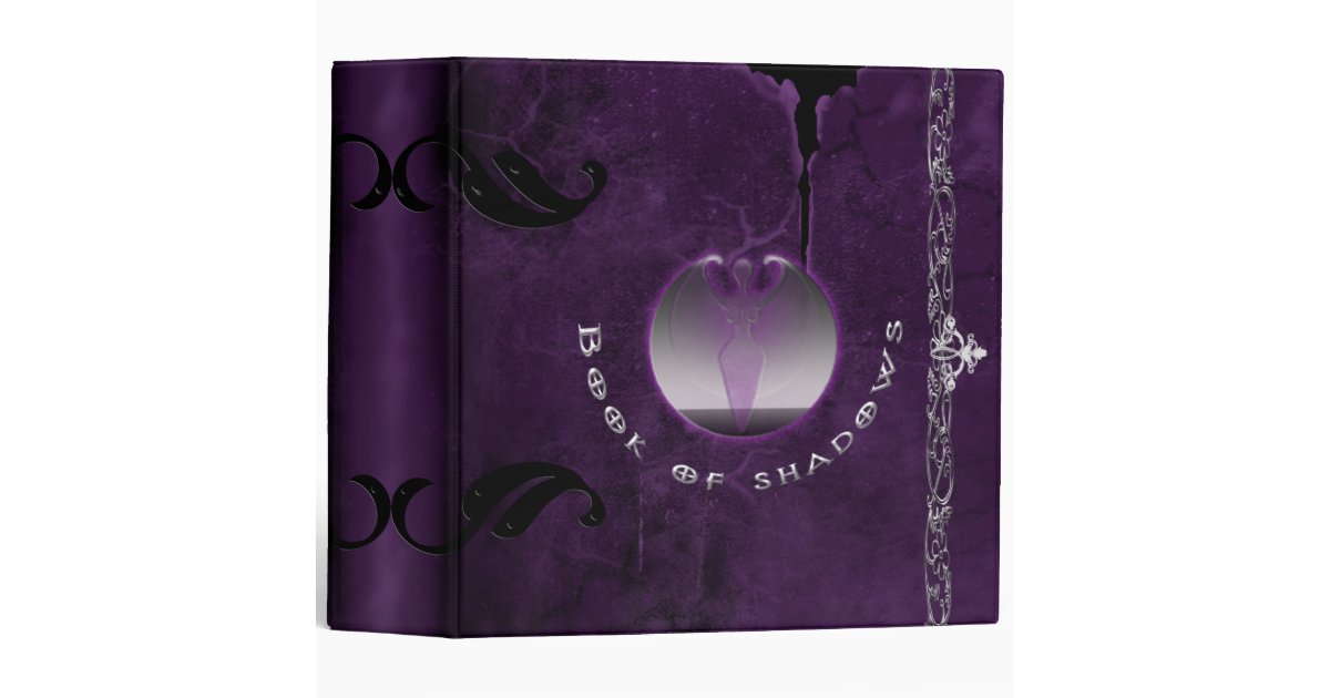 Book of Shadows 2 in. in Purple Tones 3 Ring Binder | Zazzle