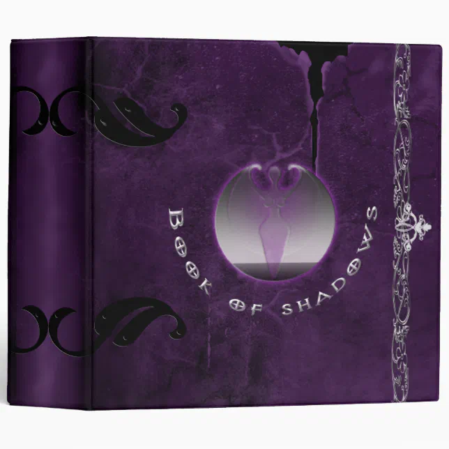 Book of Shadows 2 in. in Purple Tones 3 Ring Binder | Zazzle