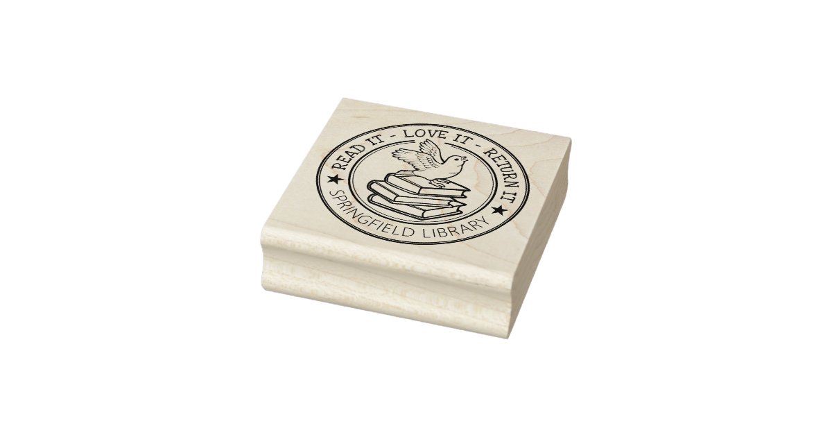 BOOK OWNER SEAL RUBBER STAMP | Zazzle