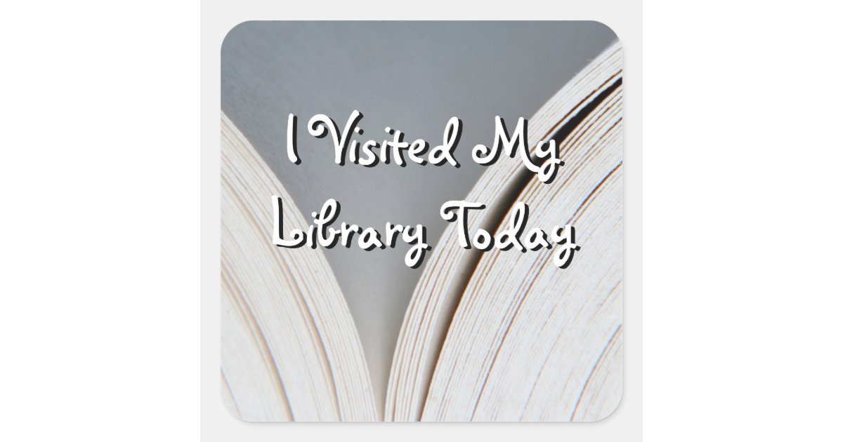 Book Pages #2 I Visited My Library Sticker | Zazzle