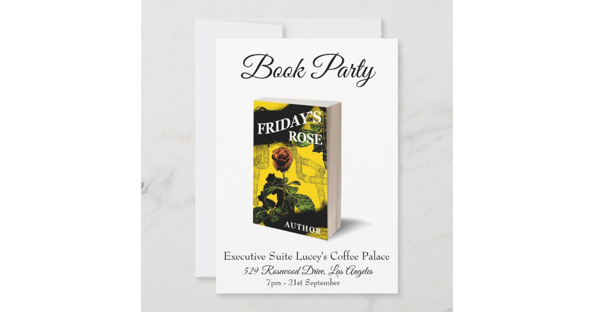 Book Party Launch Release Invitation | Zazzle