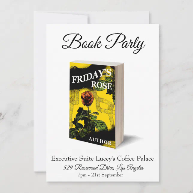 Book Party Launch Release Invitation | Zazzle