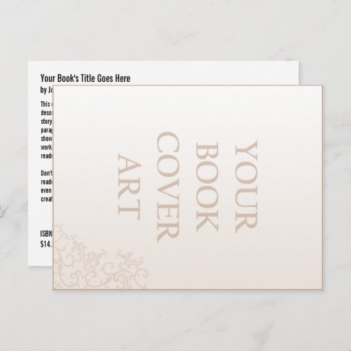 Book Promotion Postcard Template | Zazzle