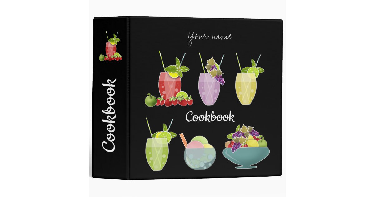 Book recipes, cookbook 3 ring binder | Zazzle