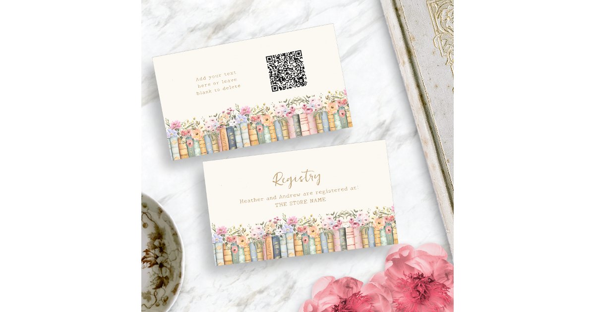 Book Registry Enclosure Card | Zazzle