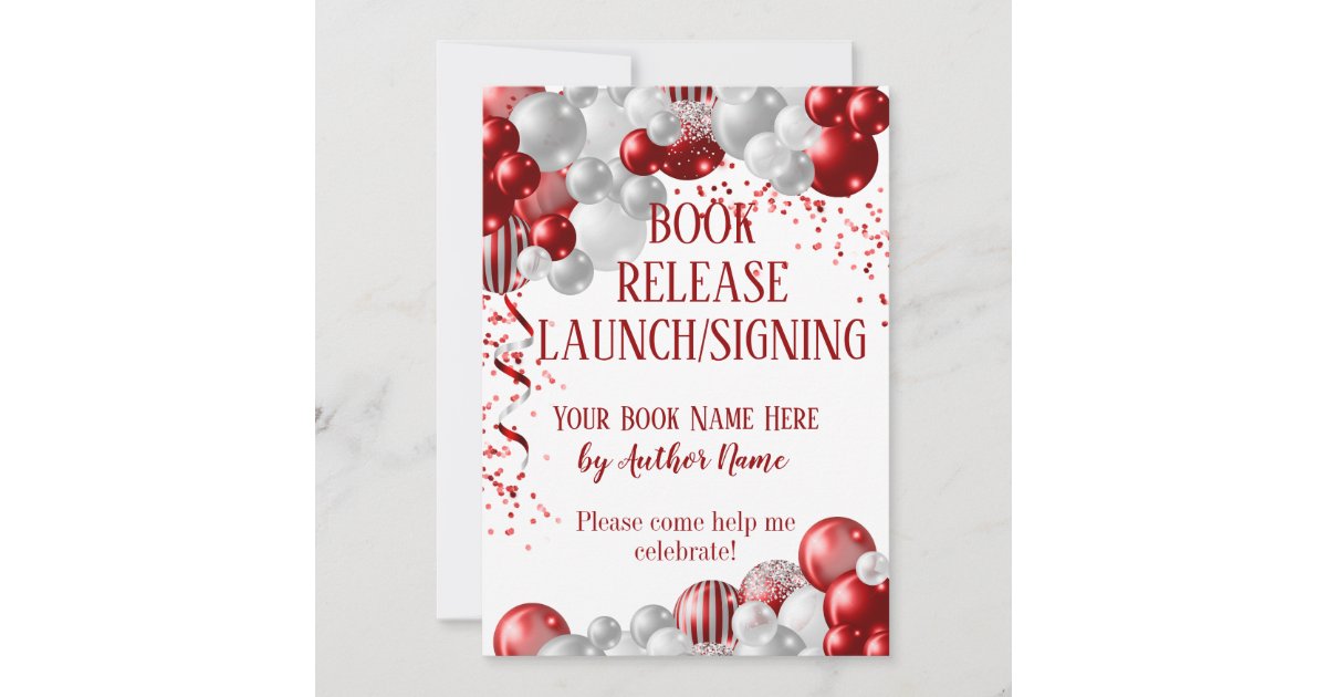 Book Release Launch Signing Party Invitation | Zazzle