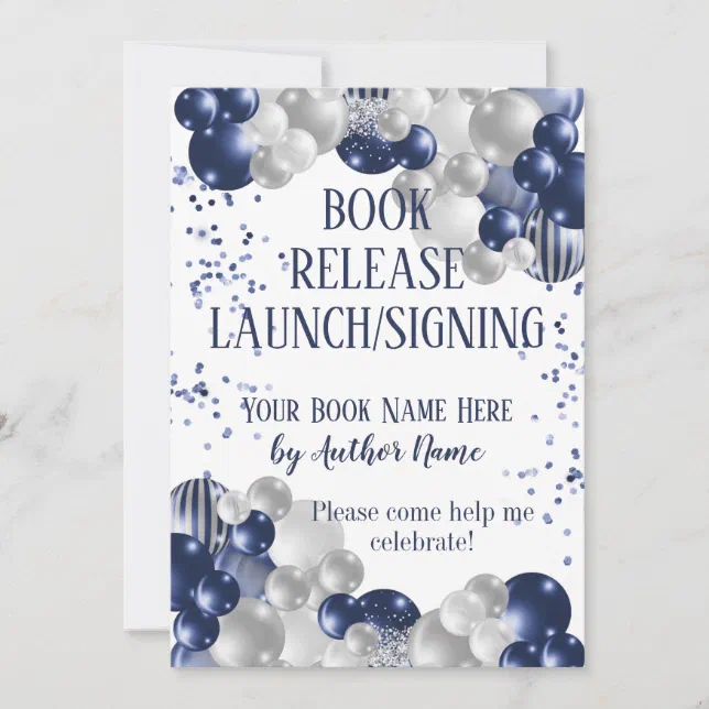 Book Release Launch Signing Party Invitation | Zazzle