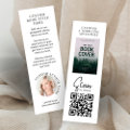 Book Release Promo Author Photo Mini Bookmark Card | Zazzle